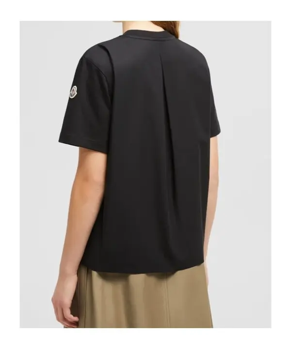 Moncler Logo Detailed Pocket T-shirt - Black