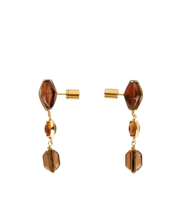 JIL SANDER Embellished Drop Earrings - Yellow