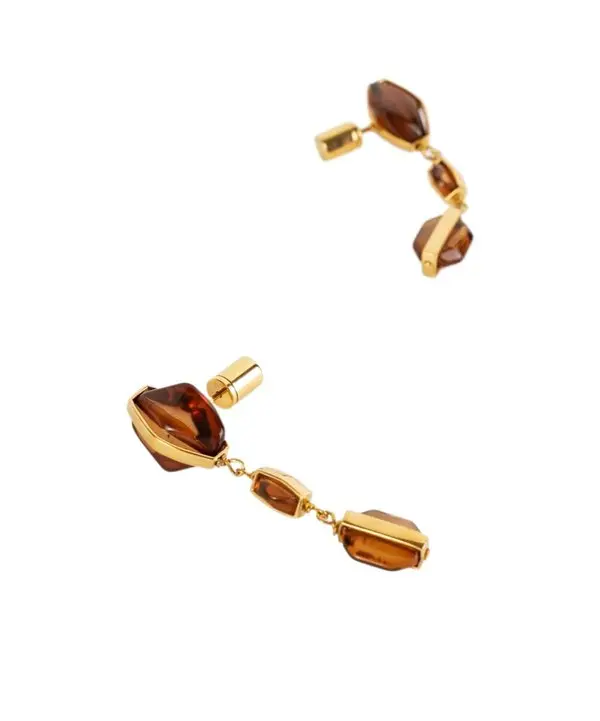 JIL SANDER Embellished Drop Earrings - Yellow