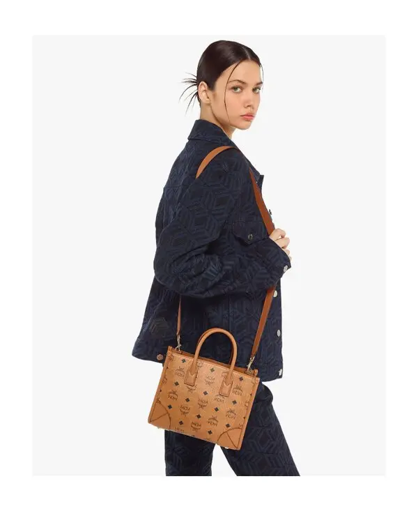 Mcm Munchen Small Top Handle Bag
