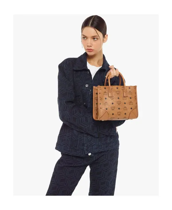 Mcm Munchen Small Top Handle Bag