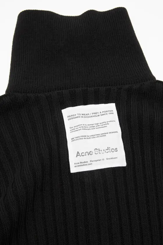 Acne Studios Zip-up High-neck Ribbed Cardigan