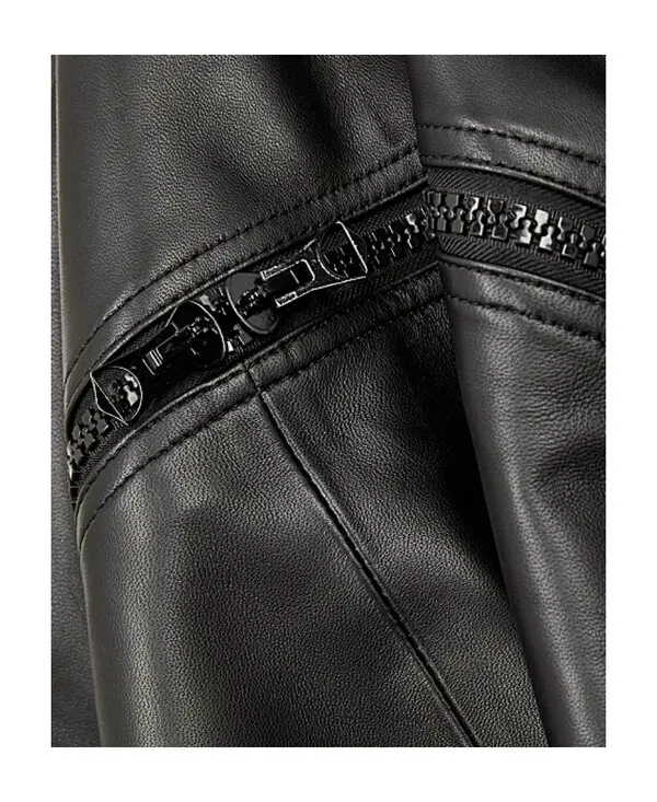 Dries Van Noten Logo Leather Bomber Jacket