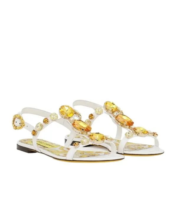 Dolce & Gabbana Embellished Flat Sandals