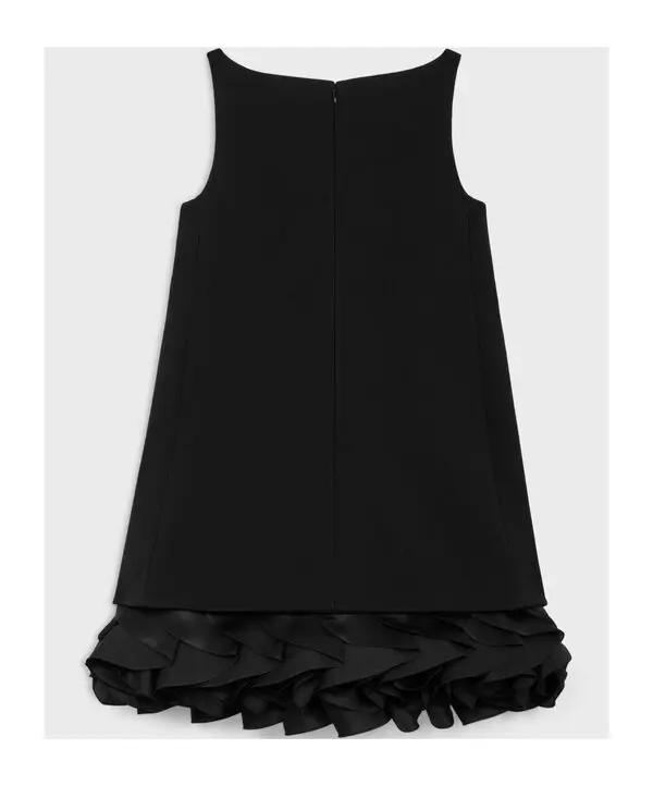 Celine Bouquet Mini Dress In Gauffered Double Wool