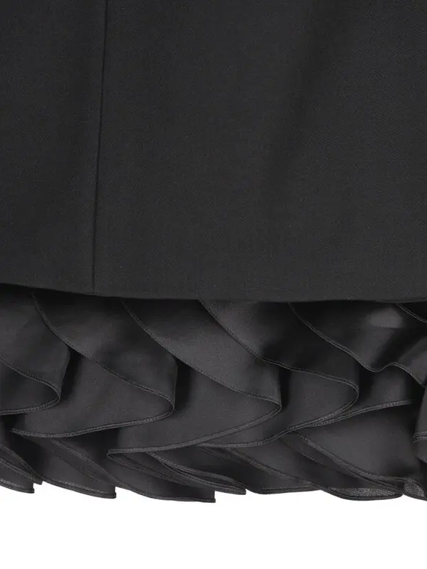 Celine Bouquet Mini Dress In Gauffered Double Wool