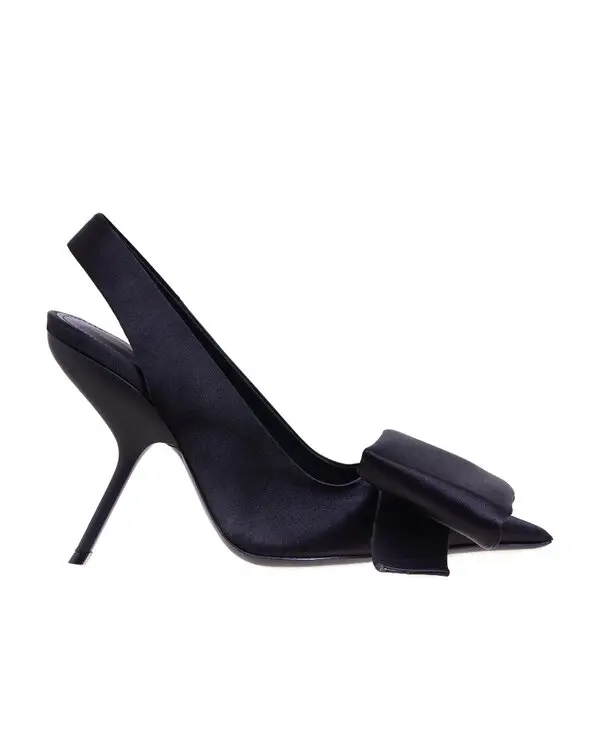 FERRAGAMO Pointed-toe Slingback Pumps With Bow Detailing