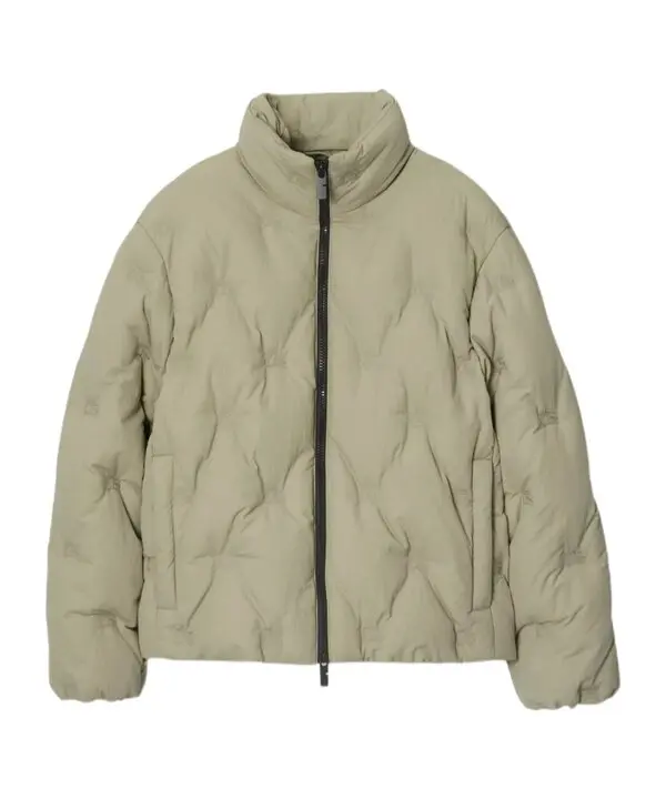 Burberry Zip-up Quilted Down Jacket - Lichen Color