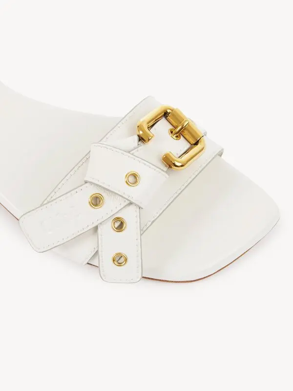 Chloé Mae Knot-detailed Slides - Eggshell