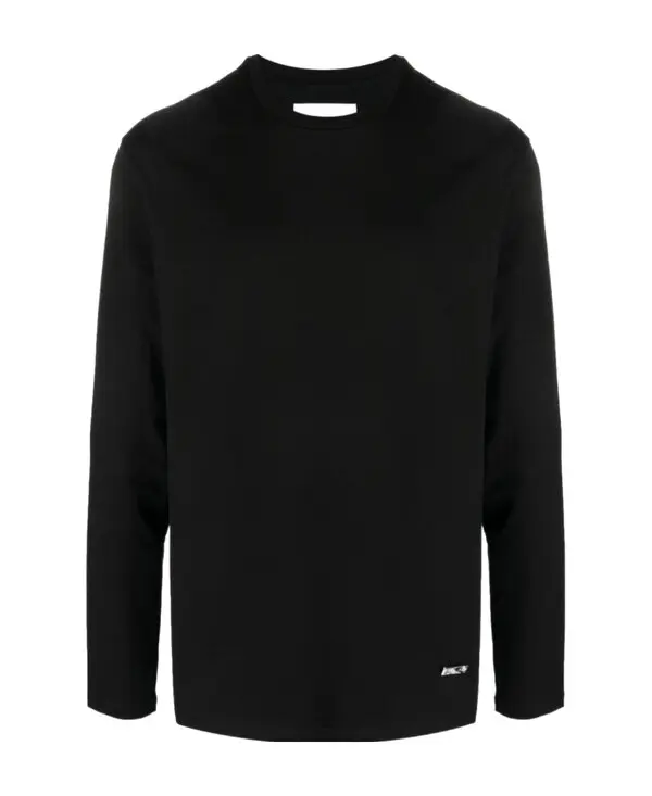JIL SANDER Long-sleeved Crewneck T-shirt - Black
