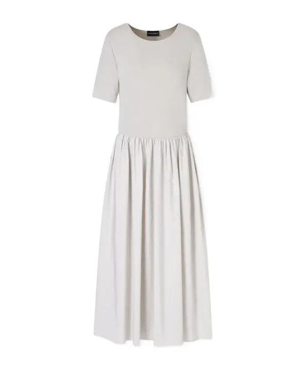 Emporio Armani Short Sleeve Midi Dress - Grey