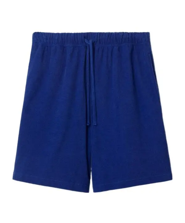 Burberry Elasticated Drawstring Shorts With Equestrian Knight Print