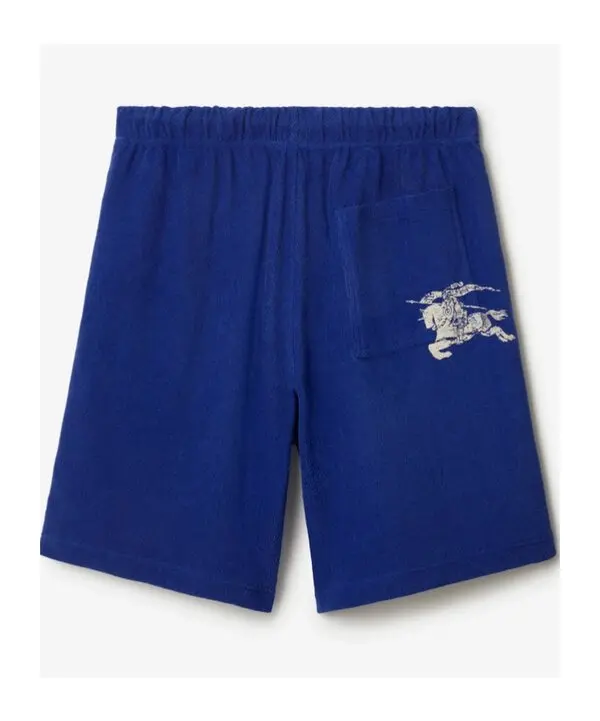 Burberry Elasticated Drawstring Shorts With Equestrian Knight Print