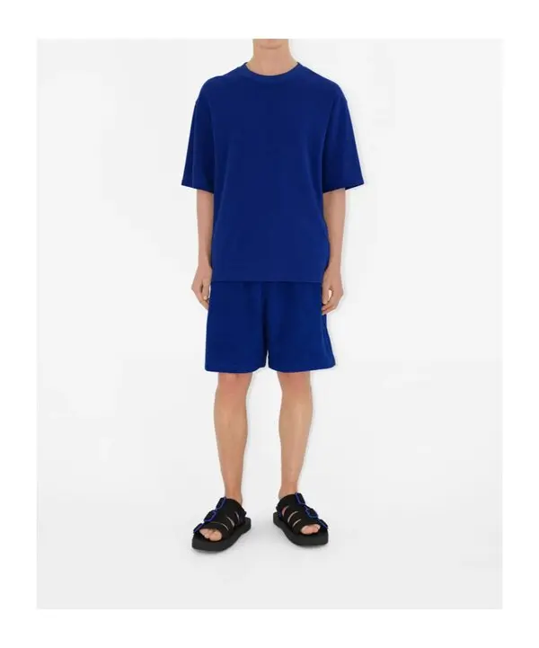 Burberry Elasticated Drawstring Shorts With Equestrian Knight Print