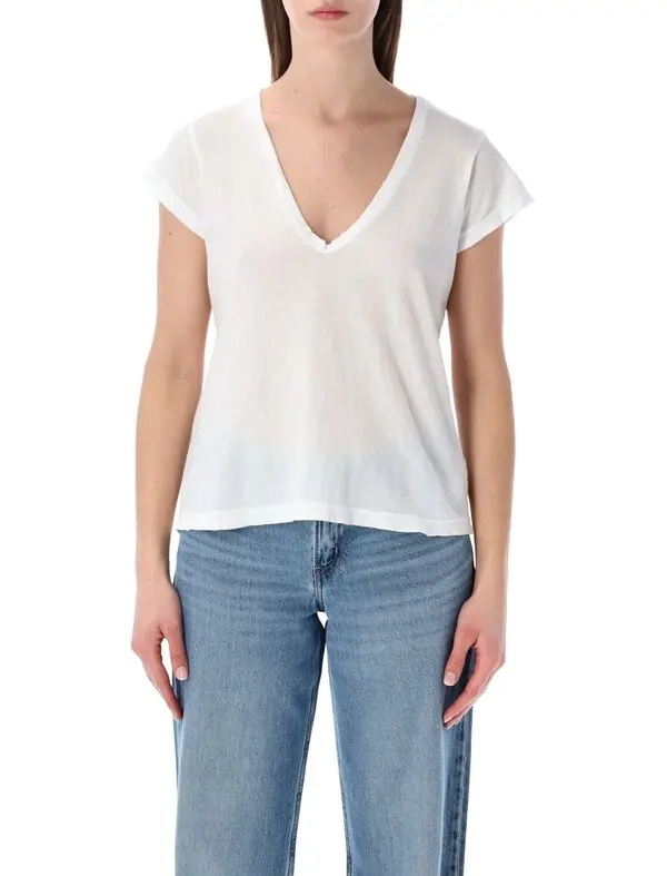 JAMES PERSE Crepe Jersey Oversized Short Sleeve Crew T-shirt