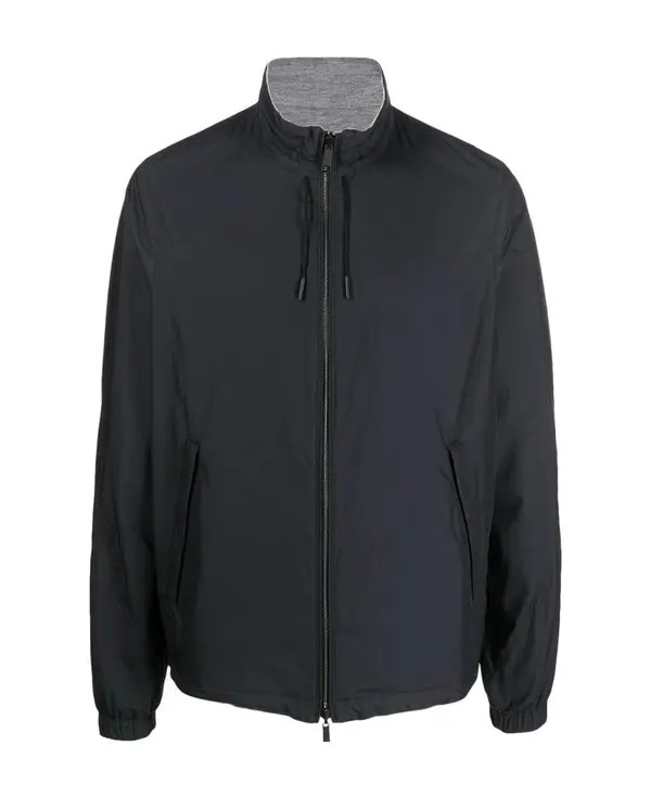 Zegna Reversible Zip-up Stand-collar Jacket