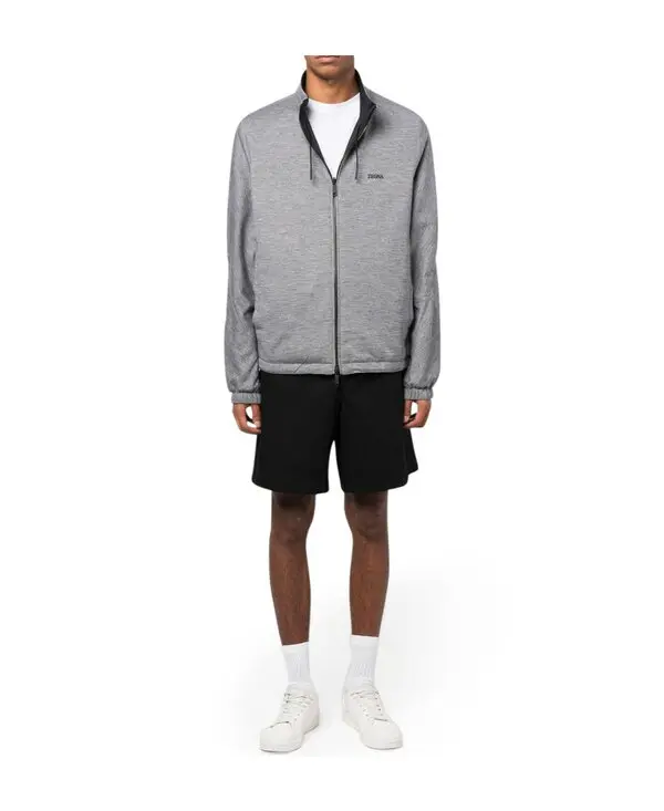Zegna Reversible Zip-up Stand-collar Jacket