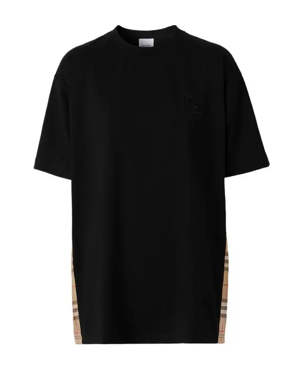 Burberry B" Appliqué Short-sleeve T-shirt - Black