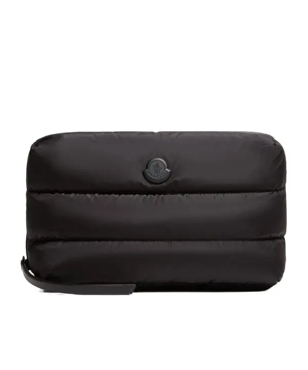 Moncler Logo Patch Paddec Wallets - Black