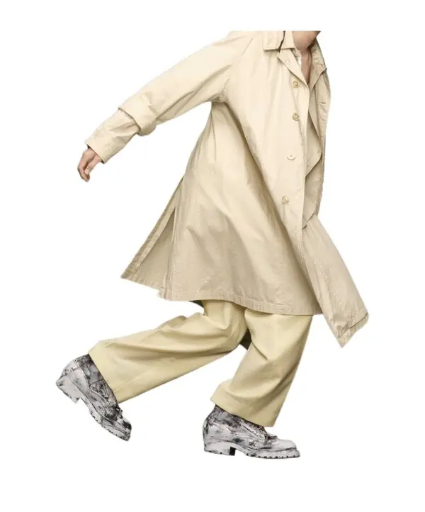 MAISON MARGIELA Layered Mid-length Trench Coat - Ivory