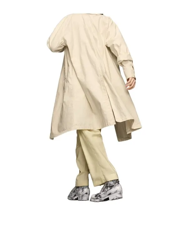 MAISON MARGIELA Layered Mid-length Trench Coat - Ivory