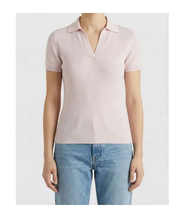 Max Mara Albero Short Sleeve Ribbed Polo Shirt