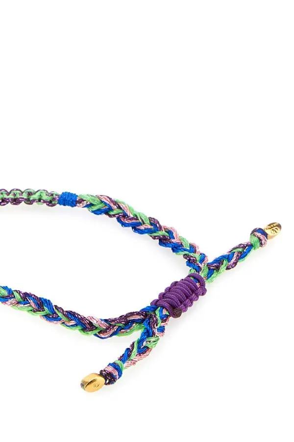 Valentino Garavani Vlogo Crystal-embellished Braided Bracelet