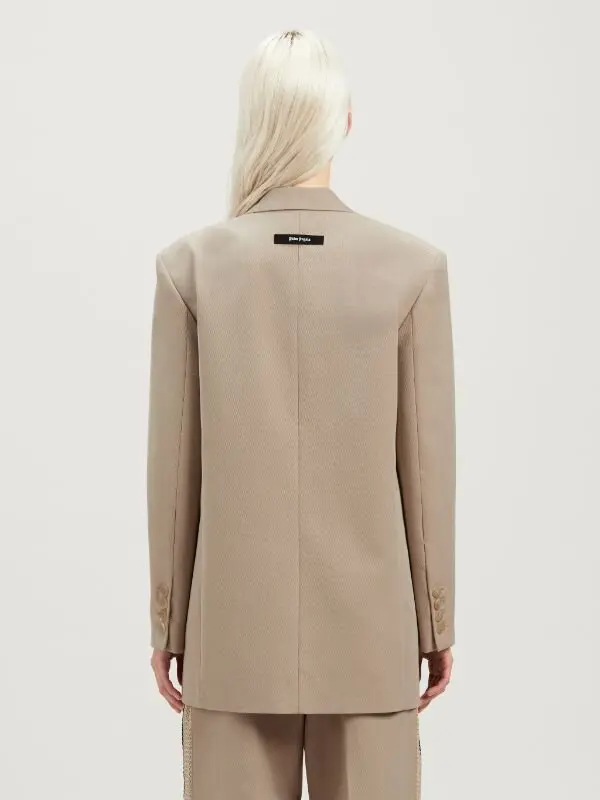 Palm Angels Knit Tape Cotton Blazer