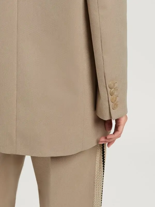 Palm Angels Knit Tape Cotton Blazer