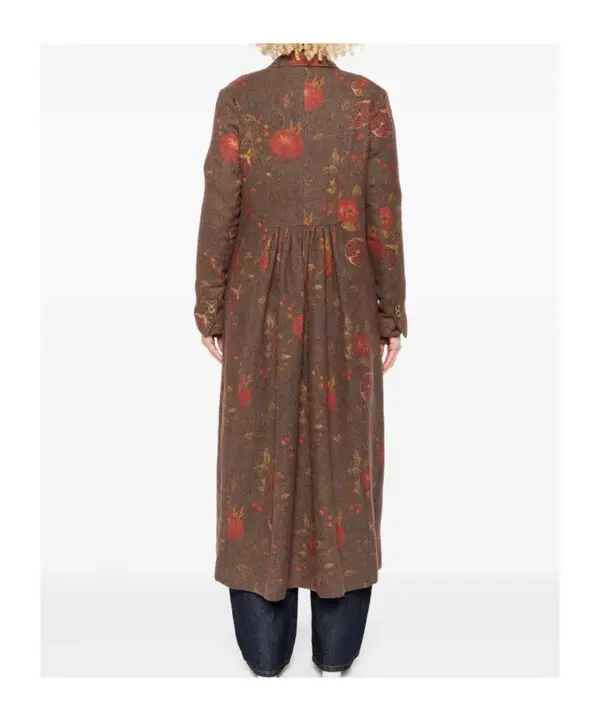 UMA WANG Floral Printed Double-breasted Coat