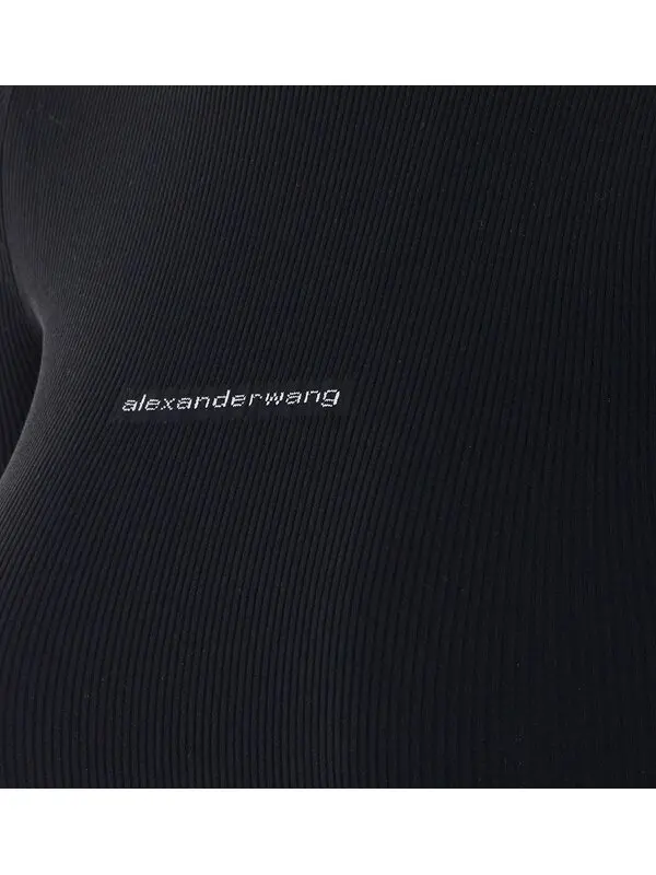 Alexander Wang Ribbed Logo Knit Mini Dress