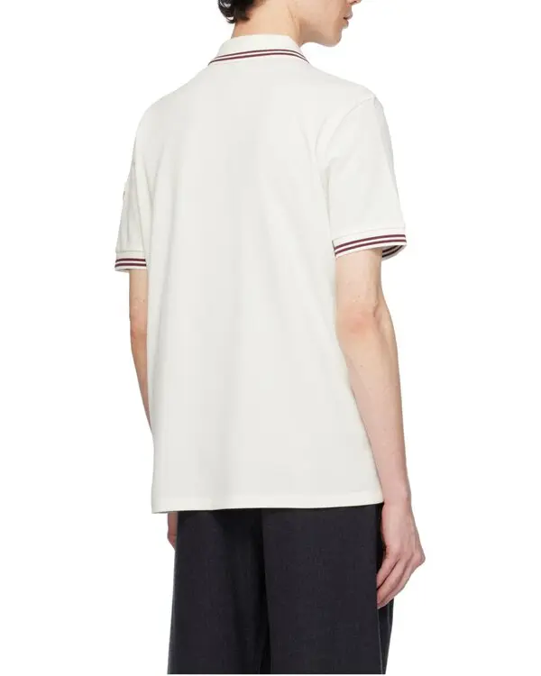 Moncler Logo Patch Short-sleeved Polo Shirt - White