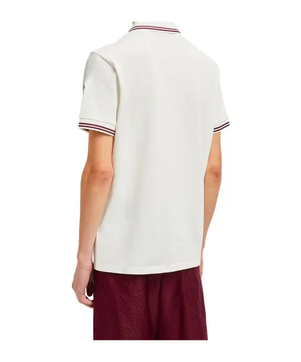 Moncler Logo Patch Short-sleeved Polo Shirt - White