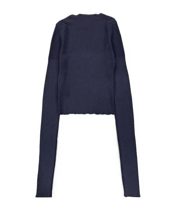 VIVIENNE WESTWOOD Long-sleeved V-neck Sweater With Saturn Logo - No