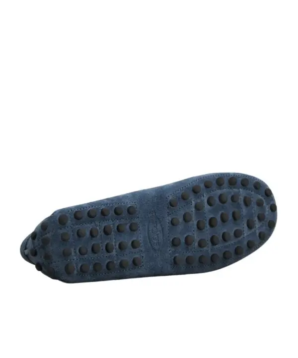 TOD'S Gommino Driving Loafers With Lettering Print - Blue