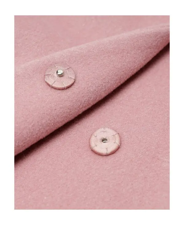 Max Mara Long-sleeved Coat With Fur Trim