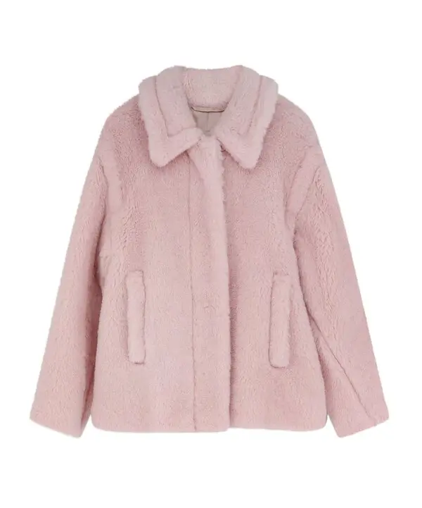 Max Mara Fuggito Button-up Coat - Pink