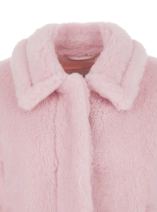 Max Mara Fuggito Button-up Coat - Pink