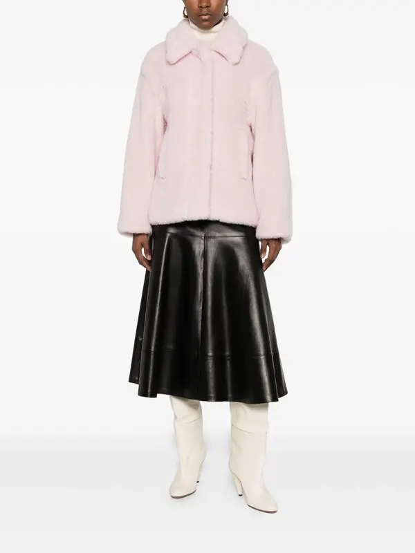Max Mara Fuggito Button-up Coat - Pink