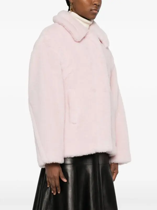 Max Mara Fuggito Button-up Coat - Pink