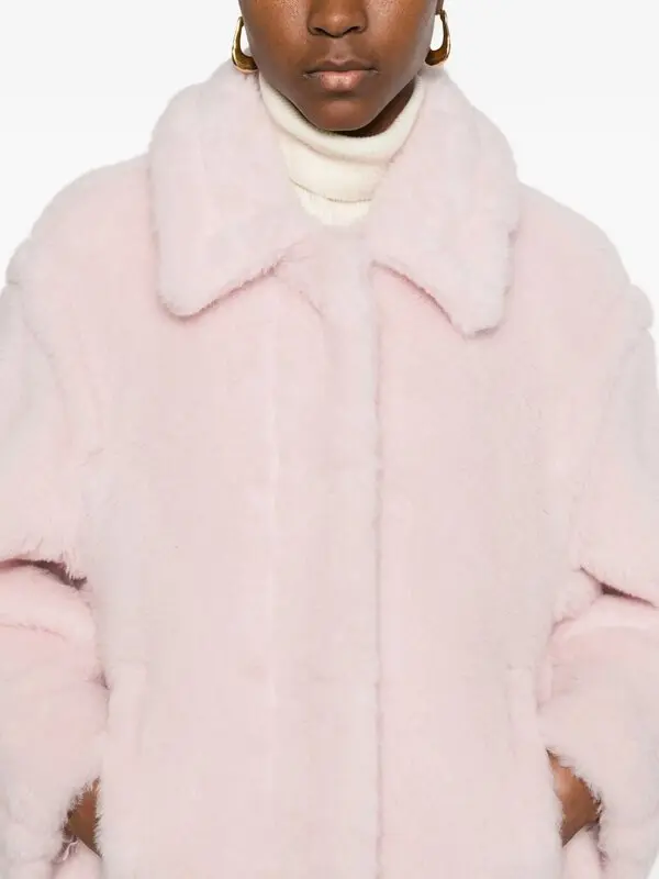 Max Mara Fuggito Button-up Coat - Pink