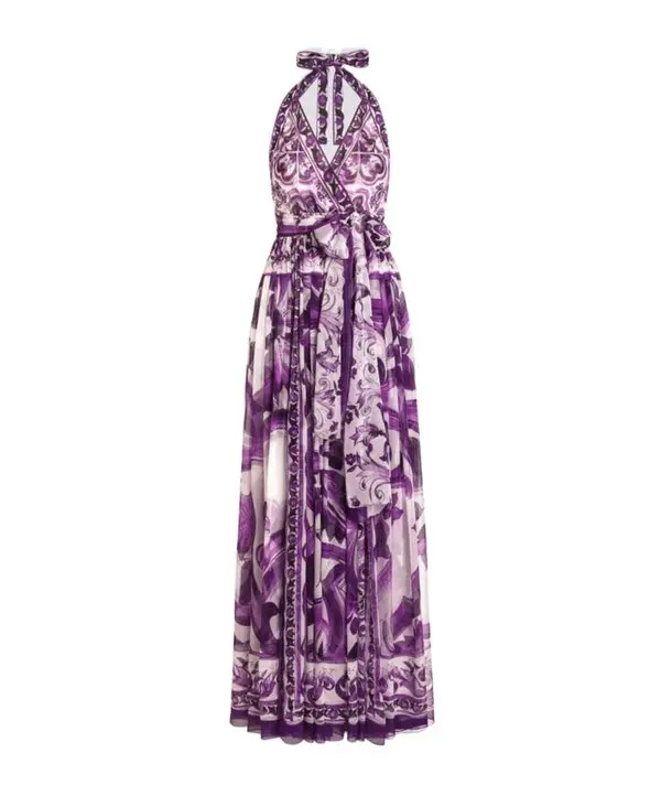 Dolce & Gabbana Majolica Print Maxi Dress - Multi-color
