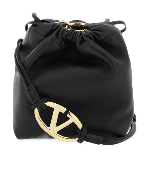 Valentino Garavani Vlogo Pouf Drawstring Mini Bucket Bag
