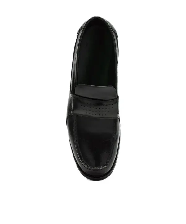 1989 STUDIO Perforated Leather Loafers