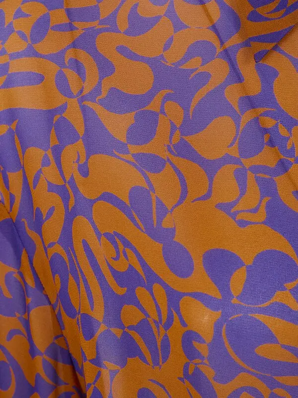 Dries Van Noten Printed Long Sleeve Shirt - Brown