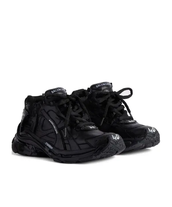 Balenciaga Runner Ripstop Sneakers - Black