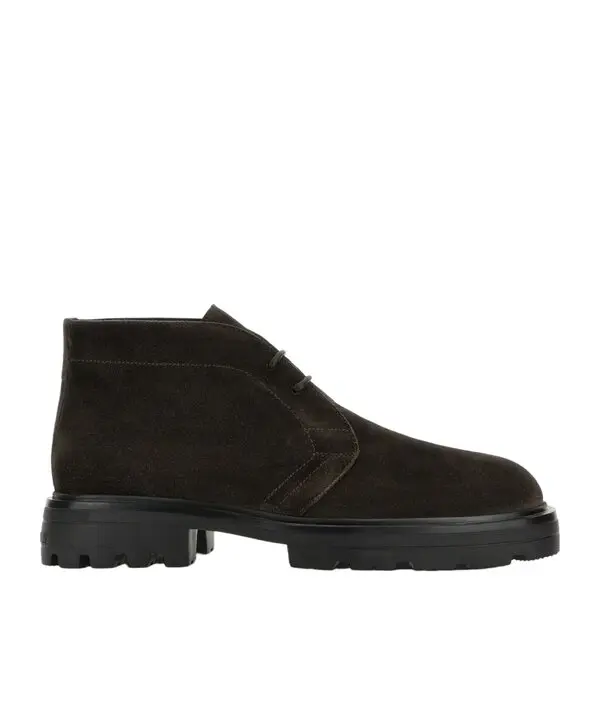 Hogan Lace-up Suede Desert Boots - Brown