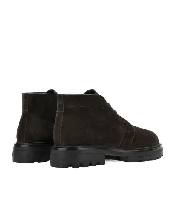 Hogan Lace-up Suede Desert Boots - Brown