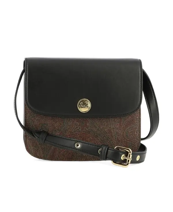 Etro Paisley Printed Logo Plaque Crossbody Bag