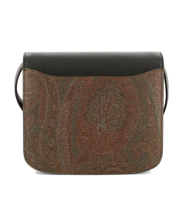 Etro Paisley Printed Logo Plaque Crossbody Bag